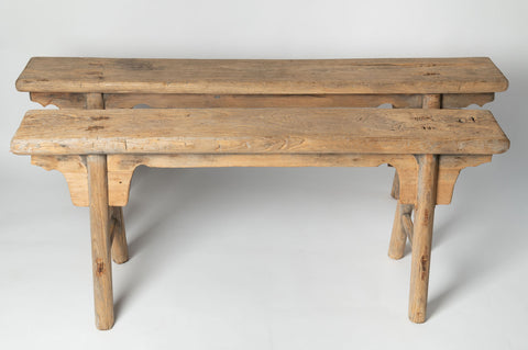 Rustic Chinese elm pig benches – Decorative Antiques UK