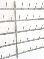 Vintage French Galvanised Zinc Bottle drying wall racks – Decorative ...